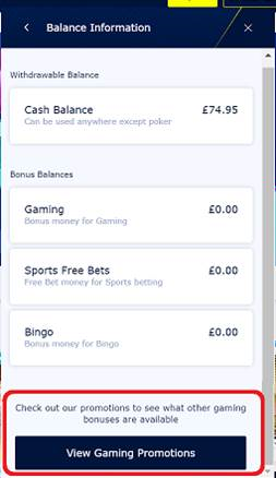 Checking your Account Balance