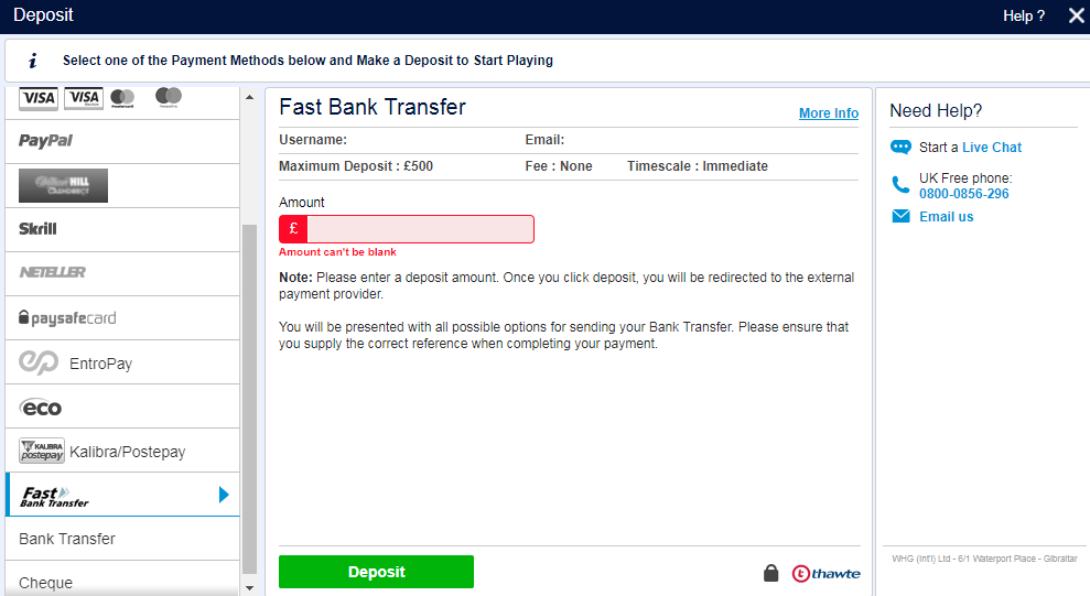 How can I use Fast Bank Transfer to deposit and withdraw?