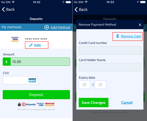 How to Add and Remove a Payment Method