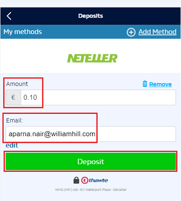 How can I use Neteller to deposit and withdraw?