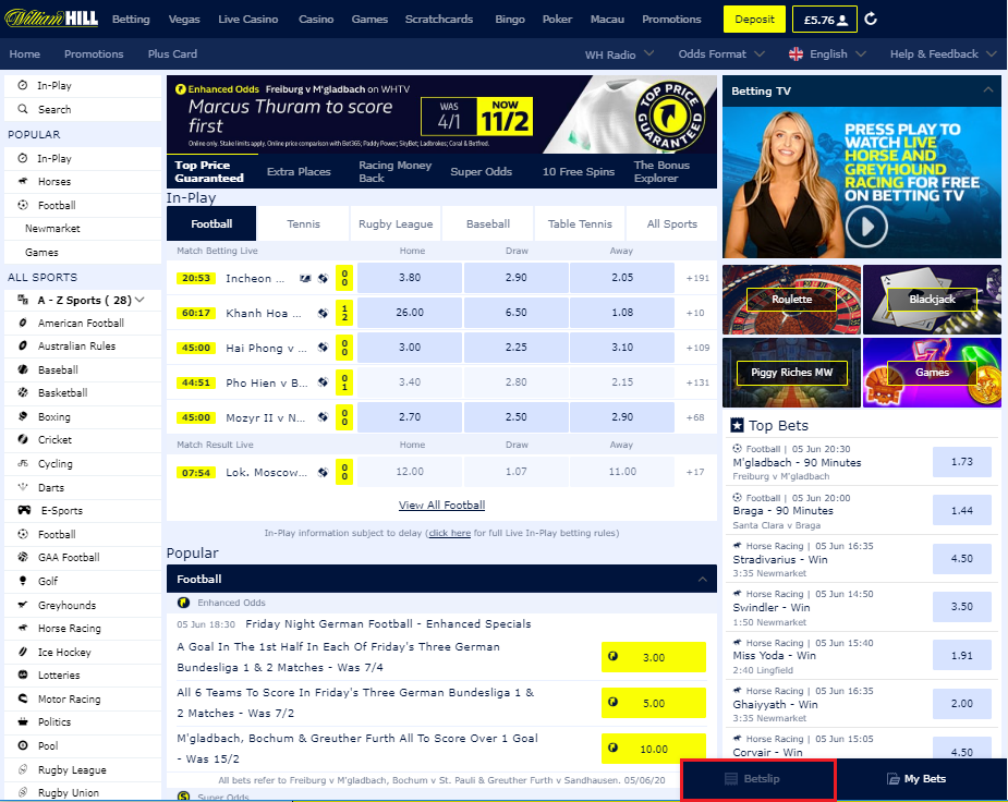 How do I use the new betslip?